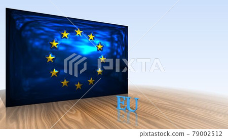EU flag and text on the floor 4-1-1 - Stock Illustration [79002512] - PIXTA