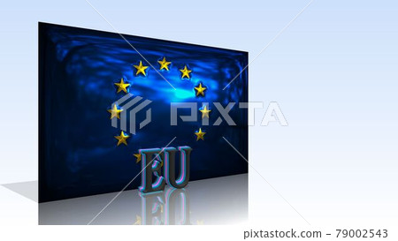 EU flag and text on the floor 1-1-1 - Stock Illustration [79002543] - PIXTA