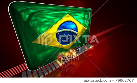 Brazil flag and text on the floor 3-2-1 - Stock Illustration [79002707 ...