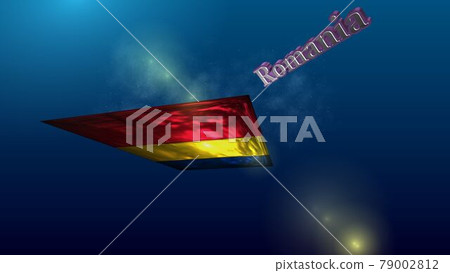 Romanian flag and country name text 6-3-1... - Stock Illustration ...