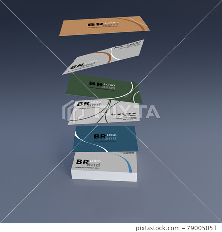 3d rendering of many layers name card - Stock Illustration [79005051 ...