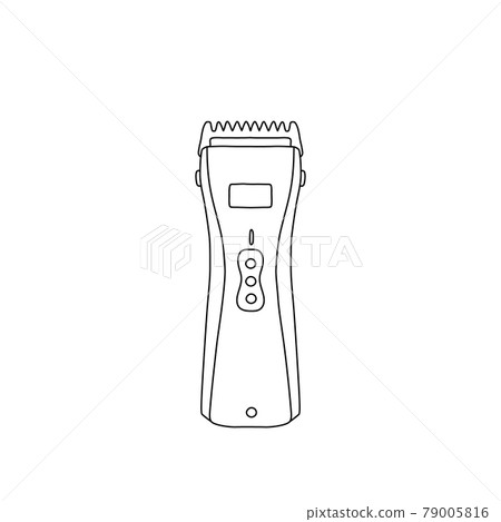 Barber hair clipper insulated on white. Tool... - Stock Illustration ...