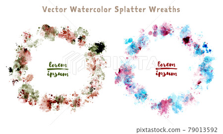 Watercolor splash frame - Stock Illustration [79013592] - PIXTA
