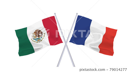 Flags of France and the United States of Mexico - Stock Illustration ...