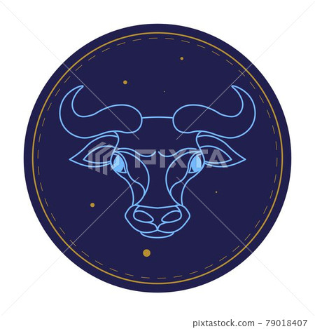 Taurus astrological sign, horoscope symbol of bull - Stock Illustration ...