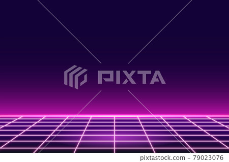 Pink grid neon patterned background vector - Stock Illustration ...