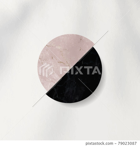 Pink and black two-tone circle patterned... - Stock Illustration ...