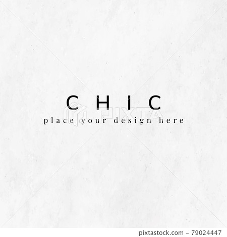 Chic typography template vector design on... - Stock Illustration ...