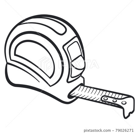 measuring tape black and white - Stock Illustration [79026271] - PIXTA