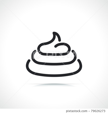 animal poo thin line icon - Stock Illustration [79026273] - PIXTA