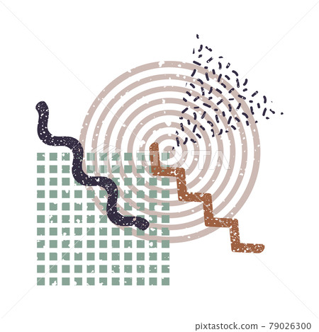A collage of abstract Memphis elements. Simple... - Stock Illustration ...