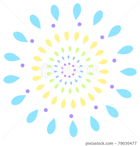 Blue simple fireworks illustration - Stock Illustration [79030477] - PIXTA