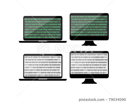 Computer screen image set "01" (2 patterns x... - Stock Illustration ...