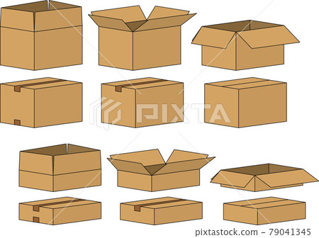 Cardboard illustration set - Stock Illustration [79041345] - PIXTA