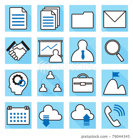 Simple business icon set - Stock Illustration [79044345] - PIXTA