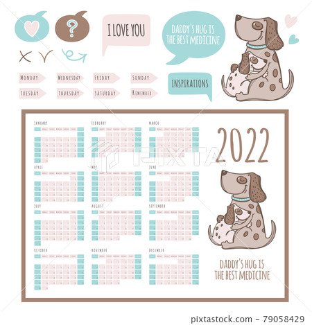 Planner Calendar Clipart 2022