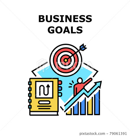 Business Goals Vector Concept Color Illustration - Stock Illustration ...