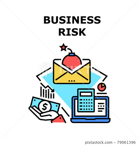 Business Risk Vector Concept Color Illustration - Stock Illustration ...