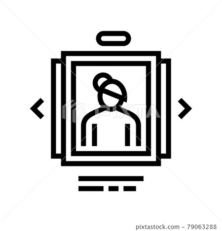 photo list adoption line icon vector illustration - Stock Illustration ...