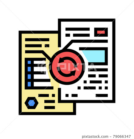 comparative analysis color icon vector... - Stock Illustration ...