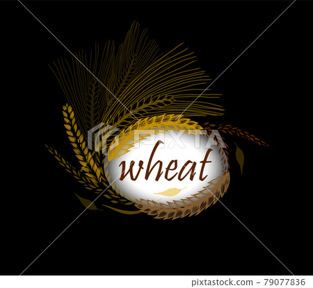 Abstract background with ears of wheat. Frame... - Stock Illustration ...
