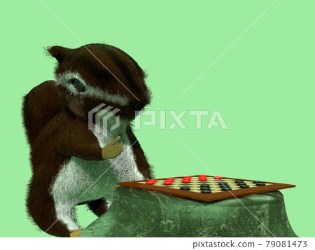 Squirrel playing a game - Stock Illustration [79081473] - PIXTA