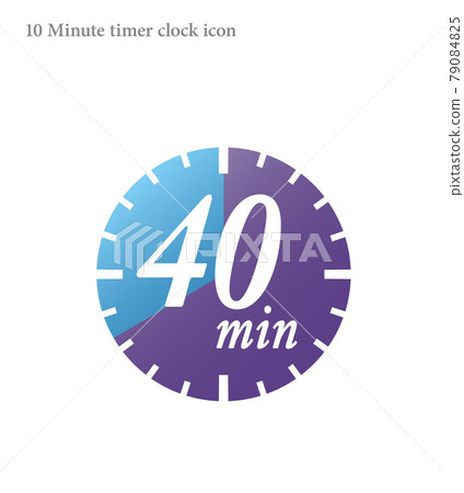 Simple 40 minute timer clock icon - Stock Illustration [79084825] - PIXTA