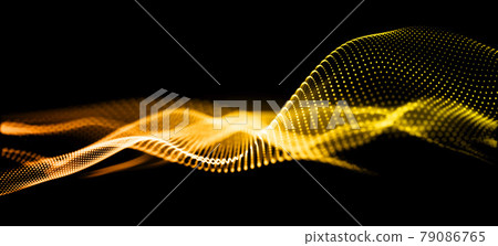Gold particle material. Particle futuristic... - Stock Illustration ...