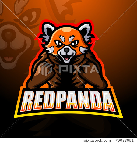 Red panda mascot esport logo design - Stock Illustration [79088091] - PIXTA
