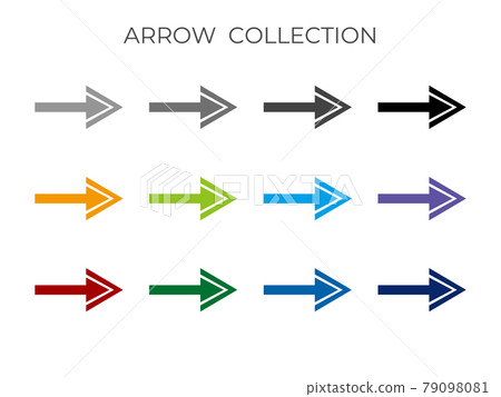 Simple color arrow set - Stock Illustration [79098081] - PIXTA