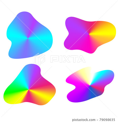 Radial gradient vector rainbow abstract shapes... - Stock Illustration ...
