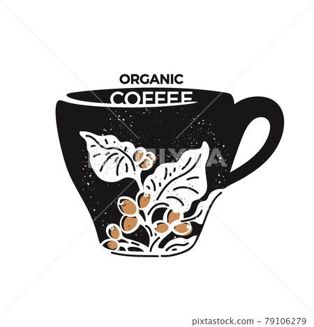 Coffee espresso cup. Vector symbol. Hand drawn... - Stock Illustration ...