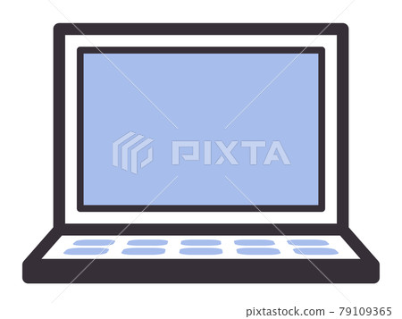 Simple line computer screen... - Stock Illustration [79109365] - PIXTA