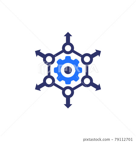 distribution process icon on white - Stock Illustration [79112701] - PIXTA