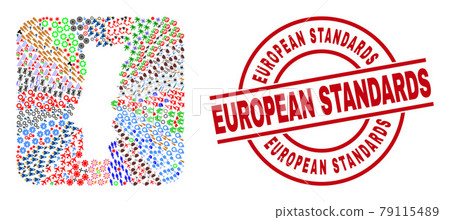 European Standards Stamp and Portugal Map... - Stock Illustration ...