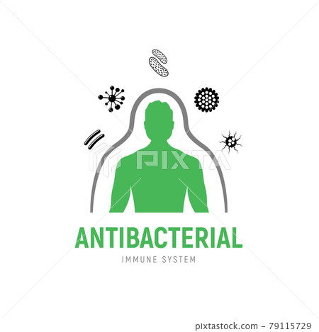 Immune system vector icon logo. Health anti... - Stock Illustration ...