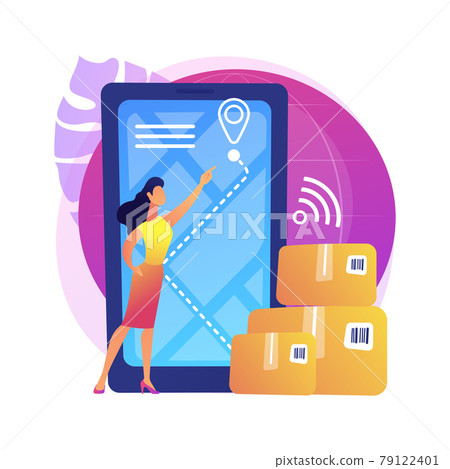 Smart delivery tracking abstract concept vector... - Stock Illustration ...