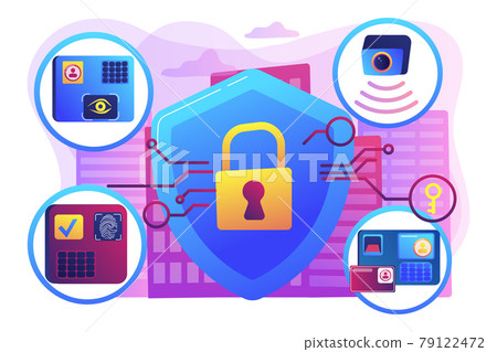 Access control system concept vector illustration - Stock Illustration ...