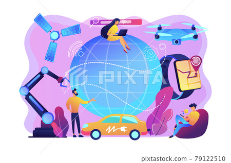 Technological revolution concept vector... - Stock Illustration ...
