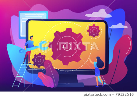 Computer service concept vector illustration. - Stock Illustration ...