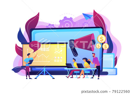 Marketing meetup concept vector illustration. - Stock Illustration ...