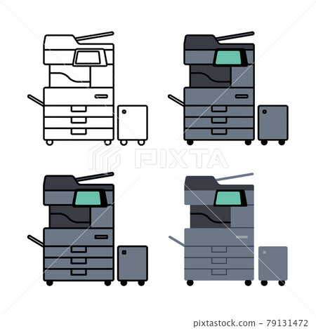 Illustration of copier / multifunction machine... - Stock Illustration ...
