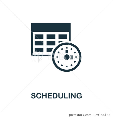 Scheduling icon. Simple creative element.... - Stock Illustration ...