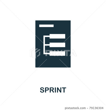 Sprint icon. Simple creative element. Filled... - Stock Illustration ...