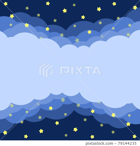Cloud background square starry sky - Stock Illustration [79144235] - PIXTA