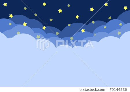 Cloud background rectangle starry sky - Stock Illustration [79144286 ...