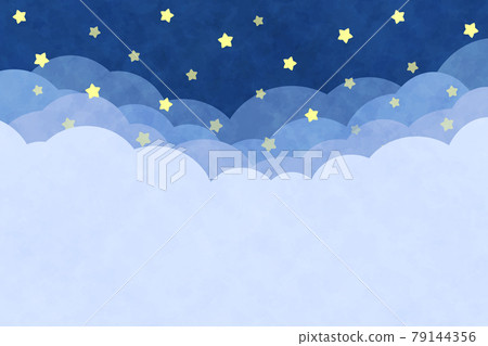 Cloud background rectangle starry sky... - Stock Illustration [79144356 ...