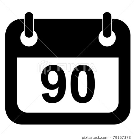 three months icon on white background. 90 days... - Stock Illustration ...