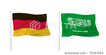 Flags of Saudi Arabia and Germany - Stock Illustration [79167663] - PIXTA
