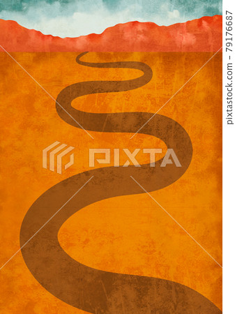 Abstract curved road going to distance in... - Stock Illustration ...